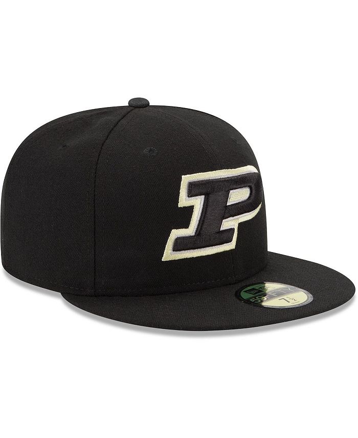 New Era Men's Black Purdue Boilermakers Logo Basic 59FIFTY Fitted Hat ...
