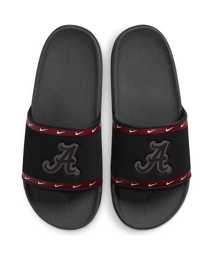 Nike Men's Alabama Crimson Tide Team Black Off-Court Slide Sandals - Macy's