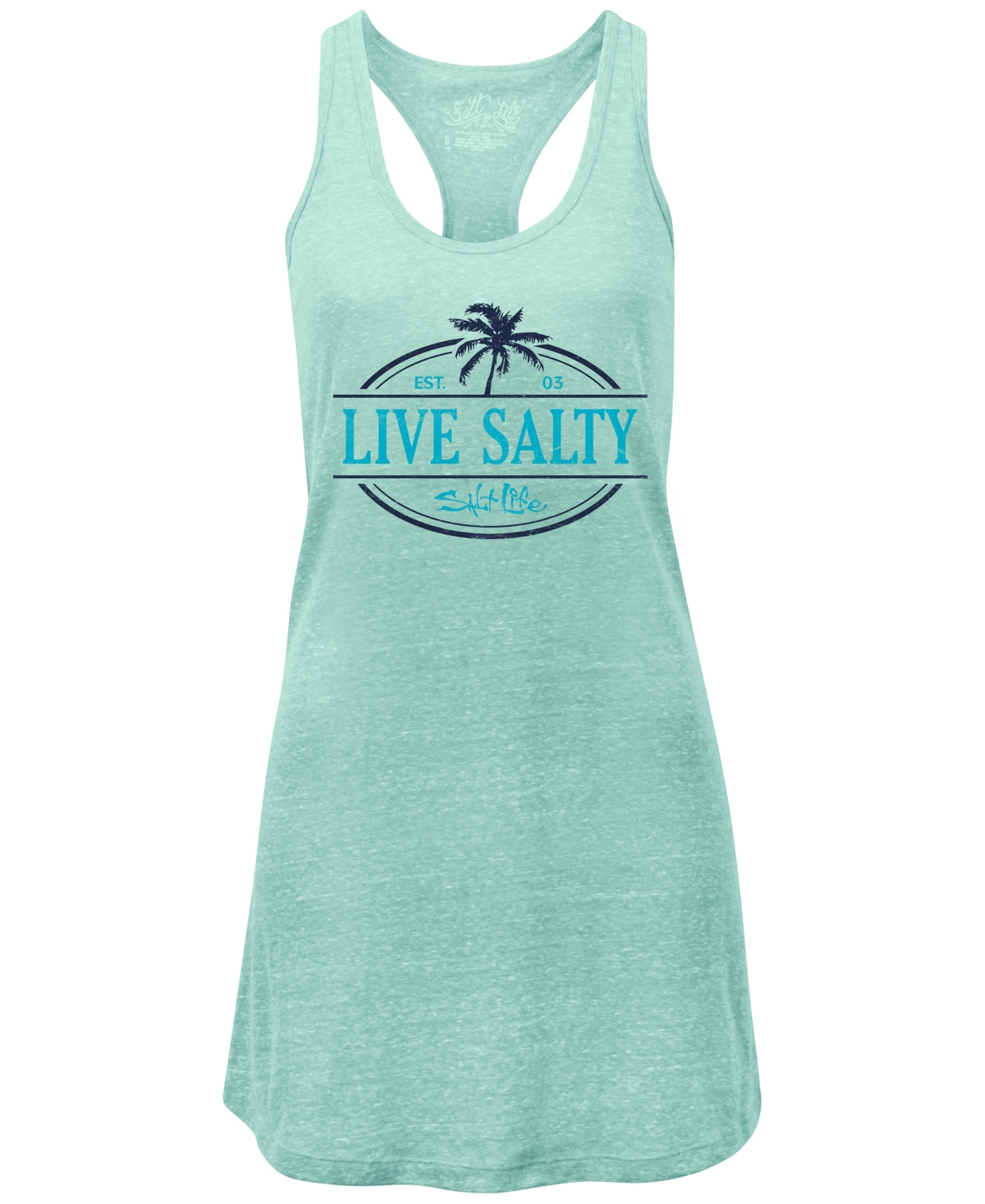 Salt Life Women's The Motto Tank Top Dress In Aqua Sea | ModeSens