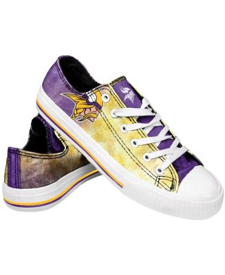 Women's FOCO Minnesota Vikings Big Logo Tie-Dye Canvas Sneakers - Macy's