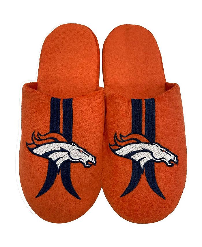 FOCO Men's Denver Broncos Striped Team Slippers - Macy's