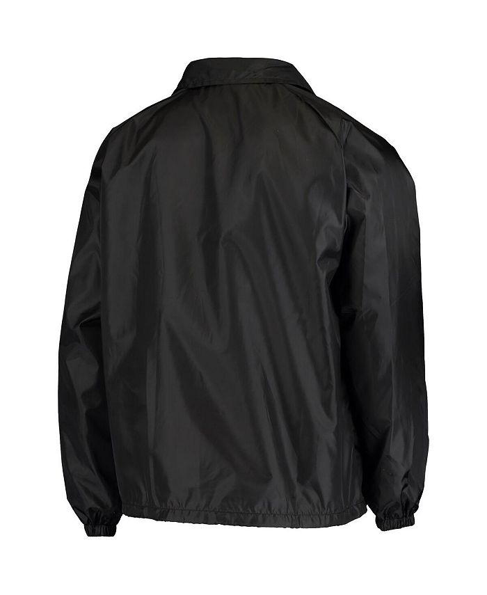 Dunbrooke Men's Black Las Vegas Raiders Coaches Classic Raglan Full-Snap Windbreaker Jacket - Macy's