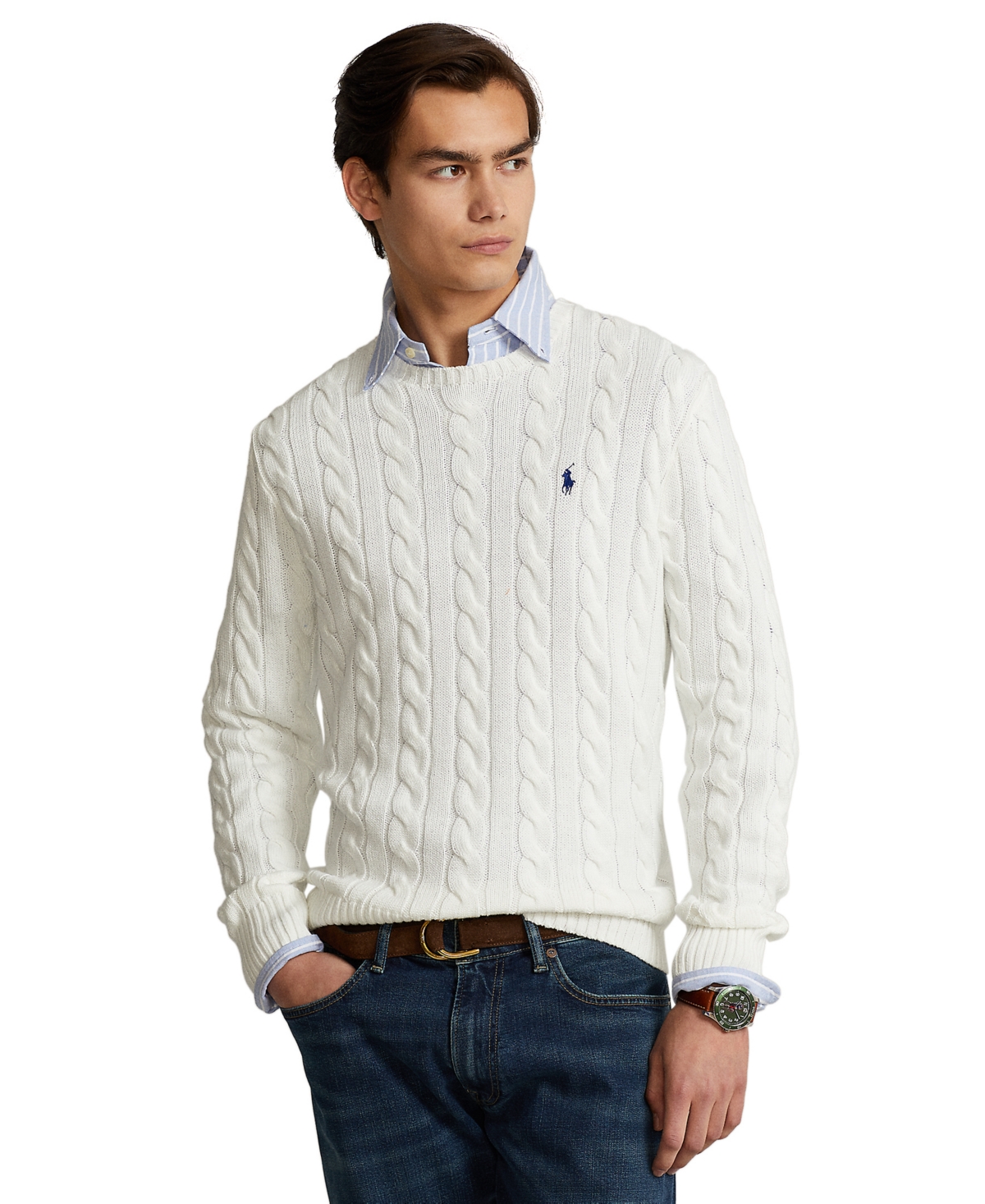 Click here for Polo Ralph Lauren Mens Cable-Knit Cotton Sweater -... prices