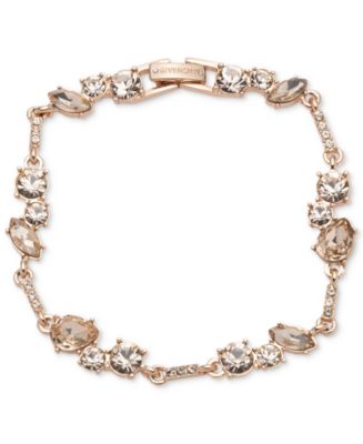 Givenchy Pavé Crystal Pear Station Flex Bracelet - Macy's