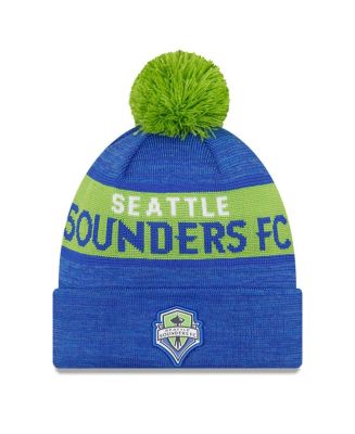 Men's New Era Blue Seattle Sounders FC Kick Off Cuffed Knit Hat with ...