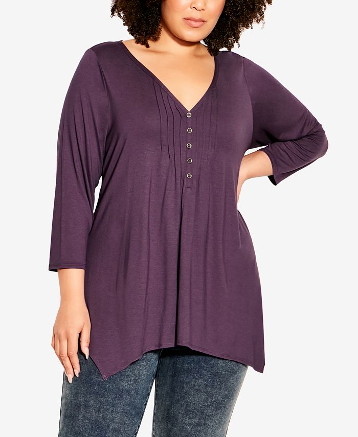 Avenue Plus Size Valerie Plain Top - Macy's
