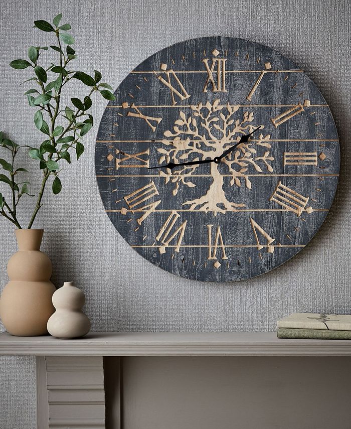 Art For The Home Timepiece Tree Clock Wall Art - Macy's