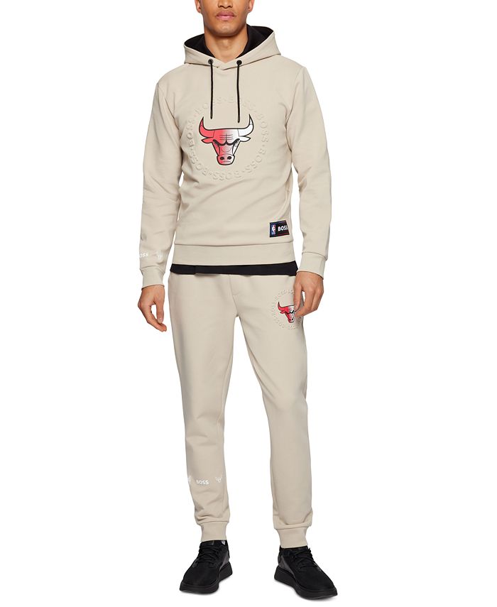 Hugo Boss BOSS x NBA Men's Chicago Bulls Cotton-Blend Tracksuit Bottoms ...