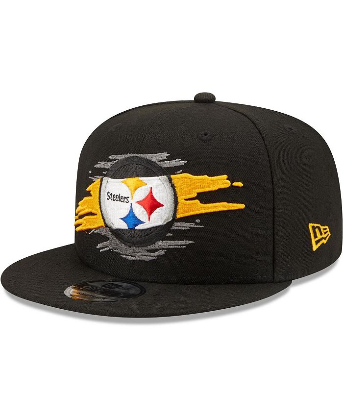 New Era Men's Black Pittsburgh Steelers Logo Tear 9FIFTY Snapback Hat ...