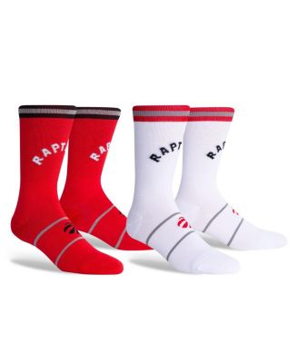 Men's PKWY Toronto Raptors Two-Pack Home & Away Uniform Crew Socks - Macy's