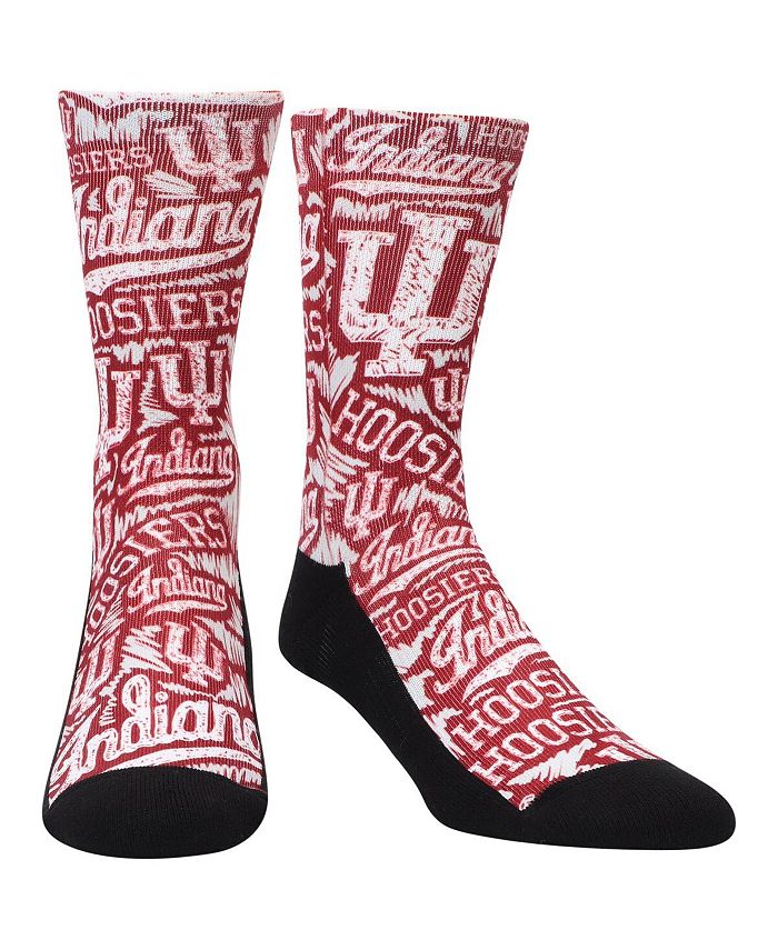 Rock 'Em Men's Rock Em Socks Indiana Hoosiers Logo Sketch Crew Socks ...