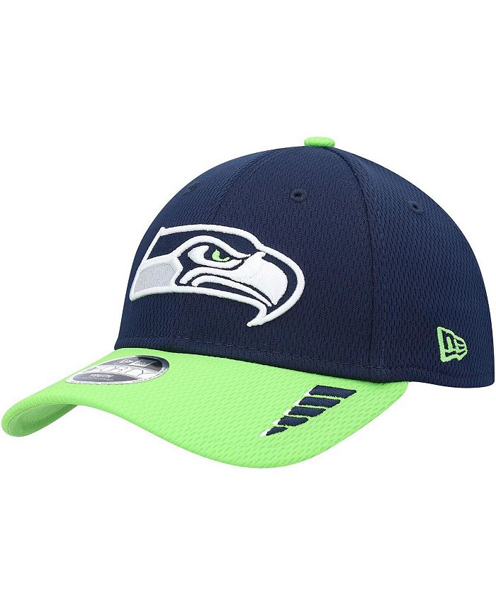 New Era Big Boys College Navy, Neon Green Seattle Seahawks Two-Tone ...
