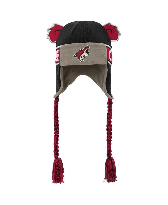 Outerstuff Big Boys Black Arizona Coyotes Wordmark Ears Trooper Knit ...