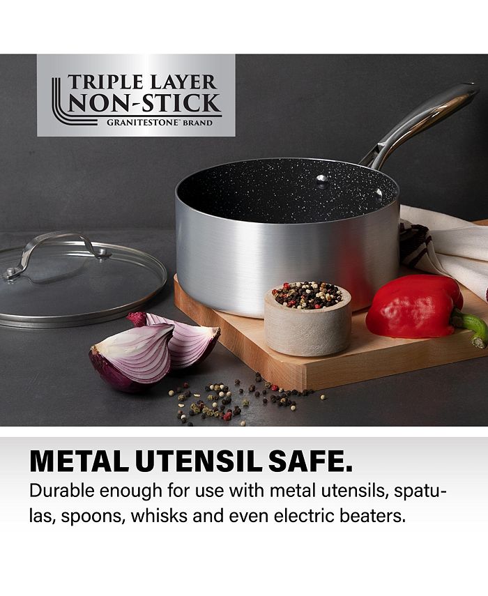 Granite Stone Diamond Silver Collection 5-Pc. Titanium Diamond Infused ...