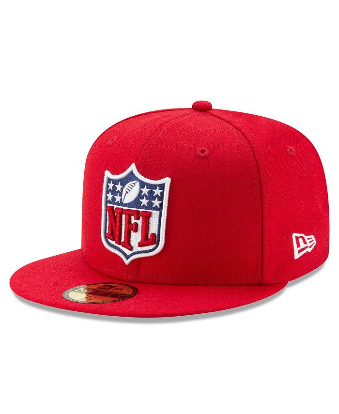 New Era Men's Red NFL Shield Logo 59FIFTY Fitted Hat - Macy's