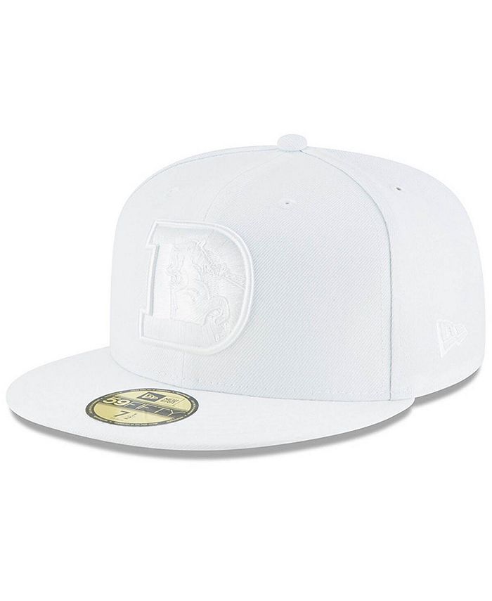 New Era Men's Denver Broncos White on White 59FIFTY Fitted Hat - Macy's