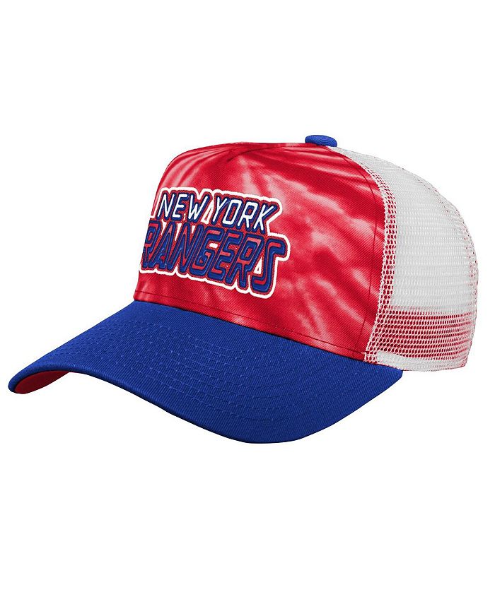 Outerstuff Big Boys Red, Blue New York Rangers Team Tie-Dye Snapback ...