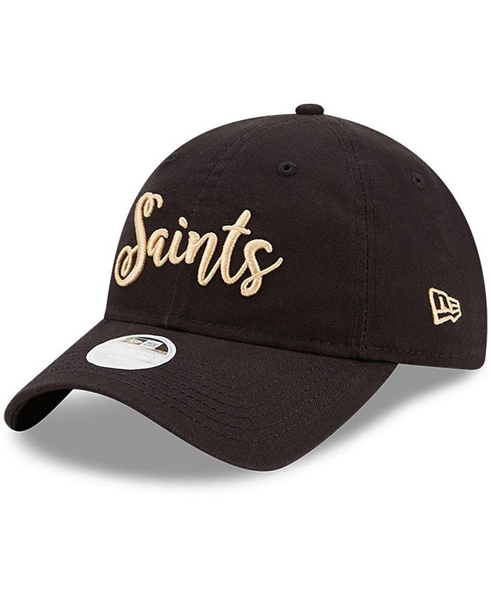 New Era Big Girls Black New Orleans Saints Script 9TWENTY Adjustable ...