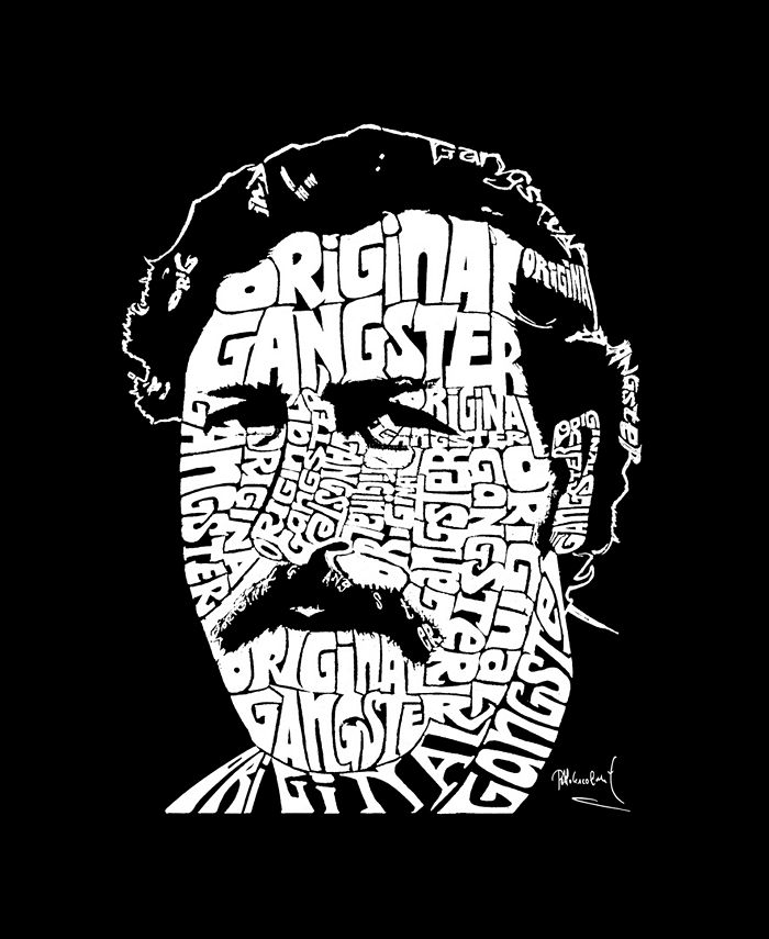 LA Pop Art Men's Word Art Pablo Escobar Hooded Sweatshirt - Macy's