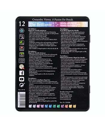 Cretacolor Mega Metallic Pencil Set, Tin Set of 12 - Macy's