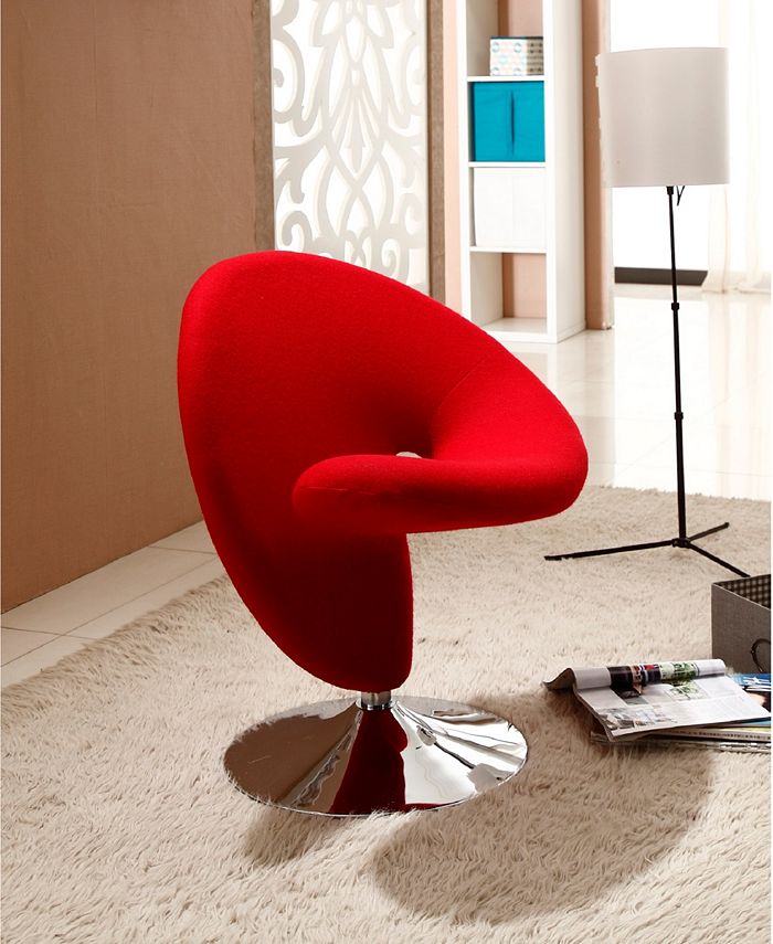 Manhattan Comfort Curl Swivel Accent Chair, Set of 2 - Macy's