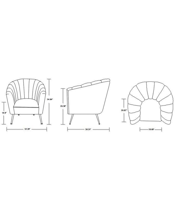 Manhattan Comfort Rosemont Accent Chair, Set of 2 - Macy's