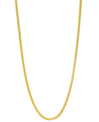Popcorn Link Chain Necklace (1-3/4mm) in 14k Gold - Macy's