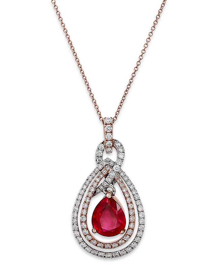 EFFY Collection Rosa by Effy Ruby (1-3/4 ct. t.w.) and Diamond (1/2 ct ...