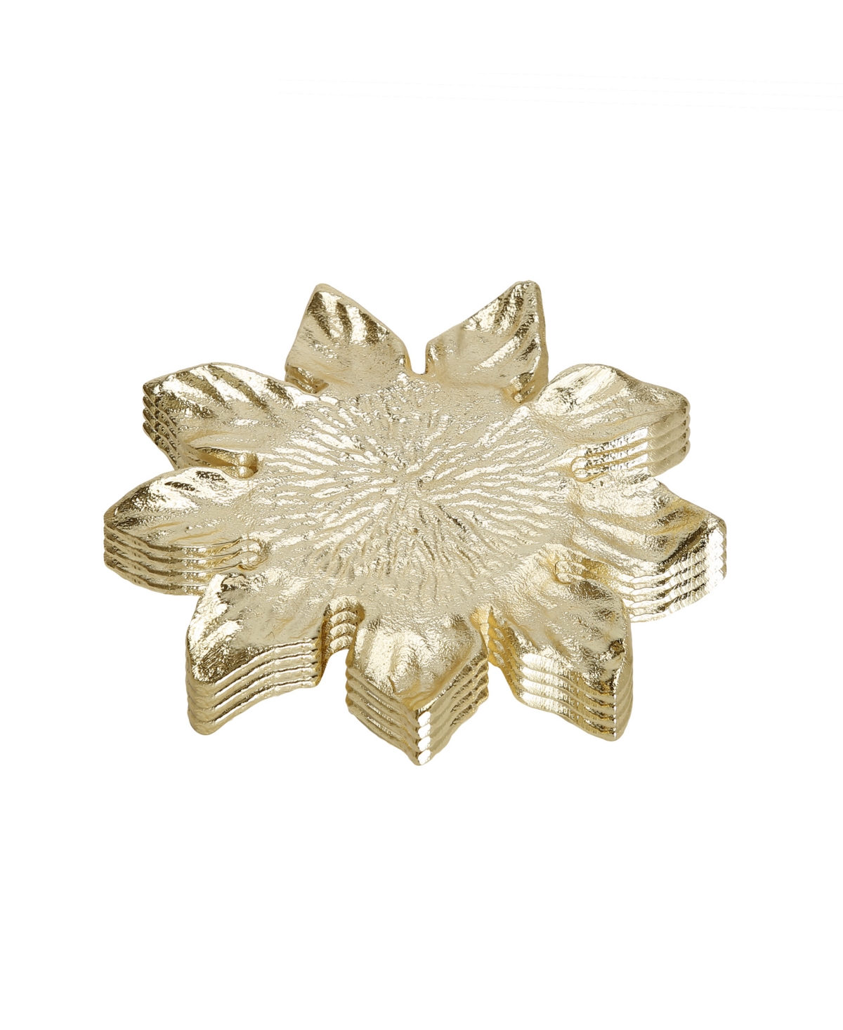 Click here for Flower Shaped Coaster  Set of 4 - Gold-Tone prices