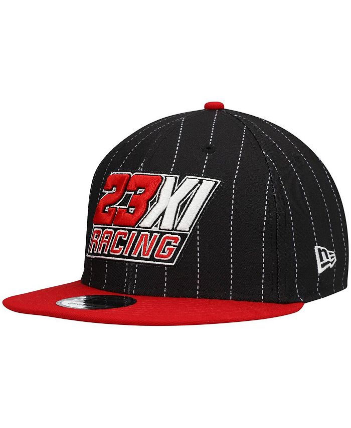 New Era Men's Black, Red 23XI Racing Pinstripes 9FIFTY Snapback Hat ...