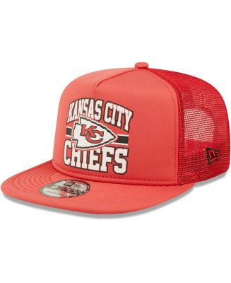 Men's New Era Red Kansas City Chiefs Foam A-Frame Trucker 9Fifty ...