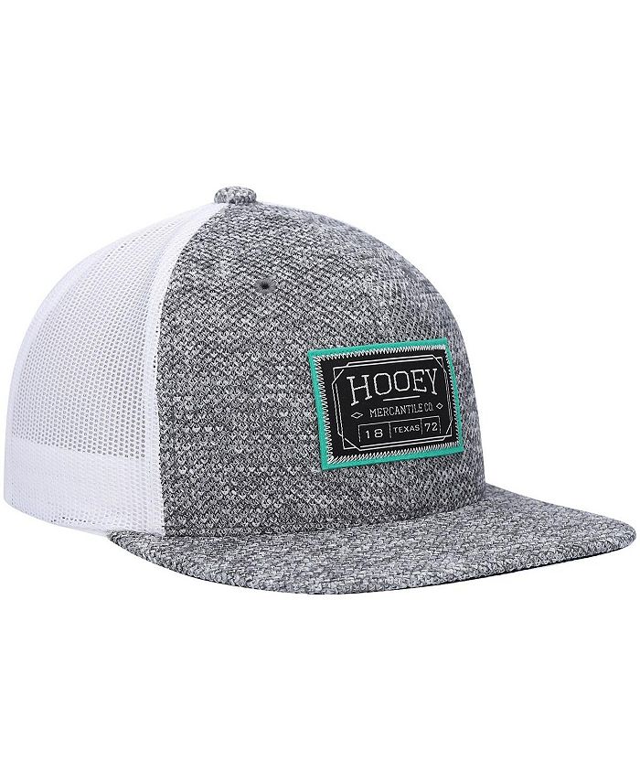 Hooey Men's Heathered Gray, White Doc Trucker Snapback Hat - Macy's