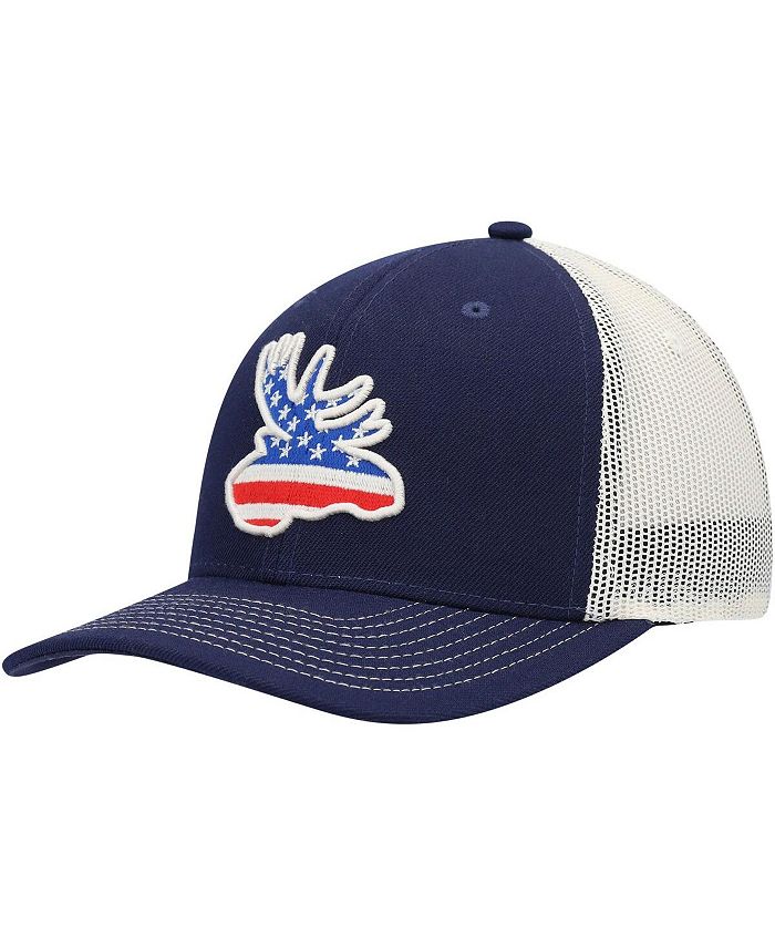 Local Crowns Men's Navy USA Animal Collection Moose Trucker Snapback ...