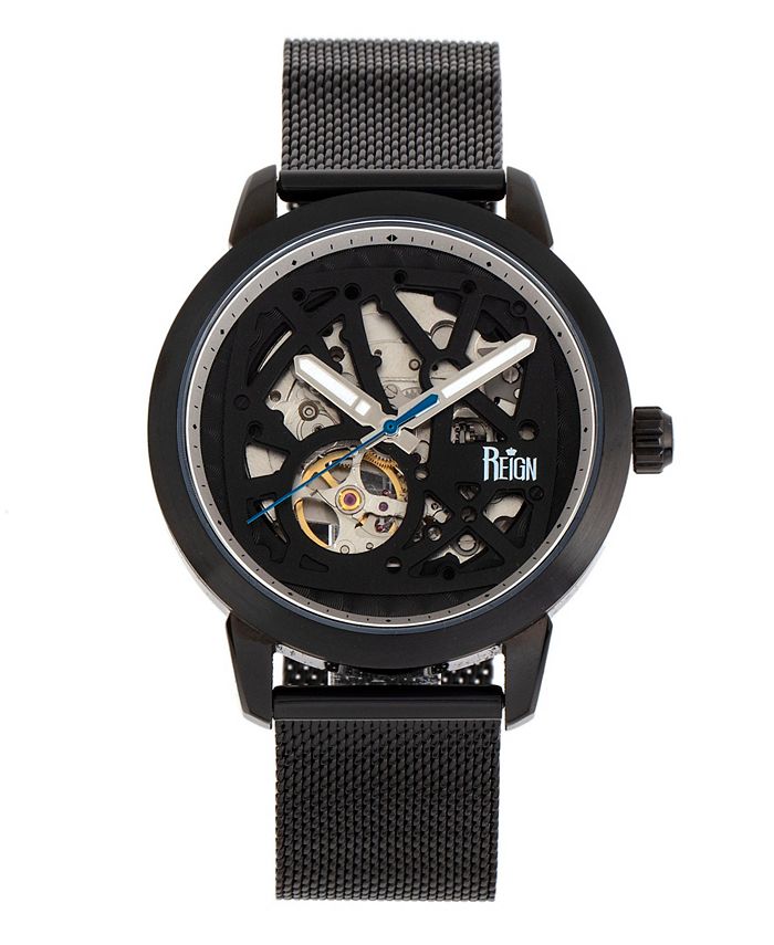 Reign Rudolf Automatic Skeleton Silver-tone or Black or Brown or Navy ...