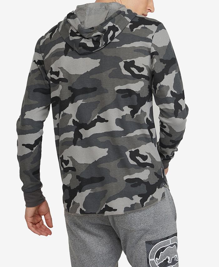 Ecko Unltd Men's Hooded All Over Print Stunner Thermal Sweater - Macy's