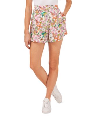 CeCe Women's Printed Pleated Shorts - Macy's