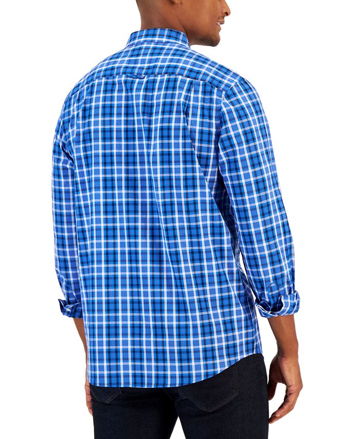 Club Room Men's Andy Classic-Fit Plaid Button-Down Poplin Shirt ...