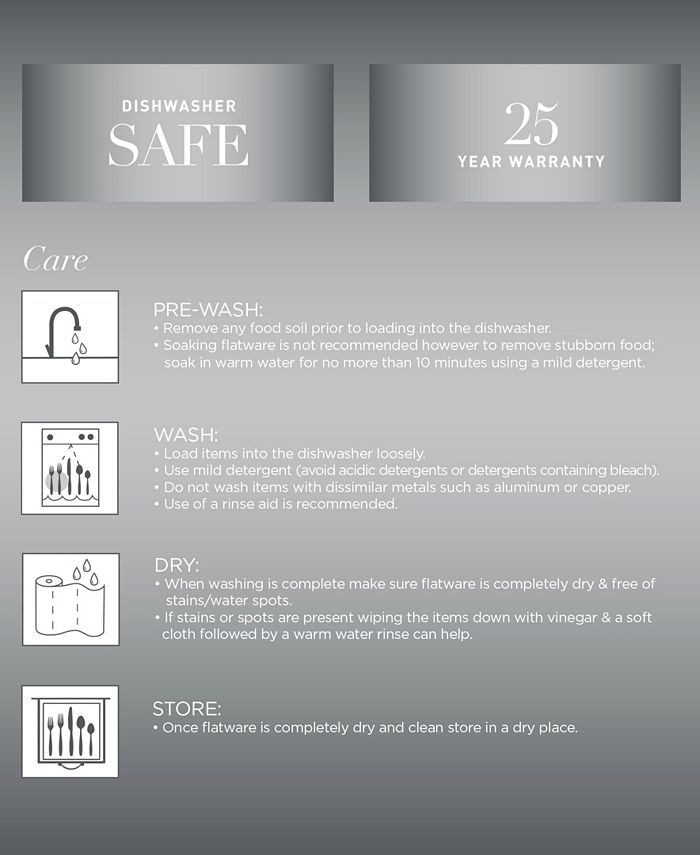 Cambridge Silversmiths Gaze Mirror 20-Piece Flatware Set, Service for 4 ...