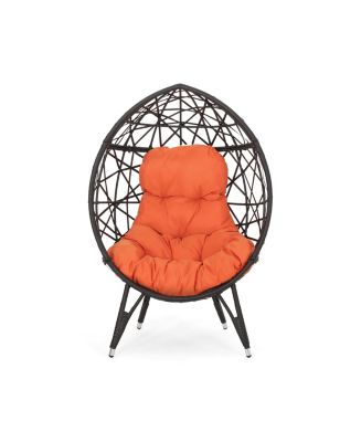 Palazzo Outdoor Wicker Teardrop Chair with Cushion - Macy's