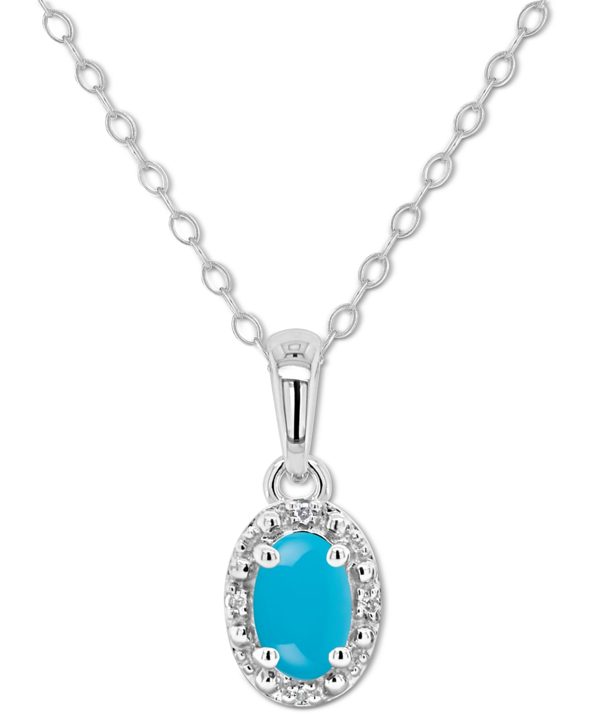 Click here for Labradorite & Diamond Accent Oval 18 Pendant Neckl... prices