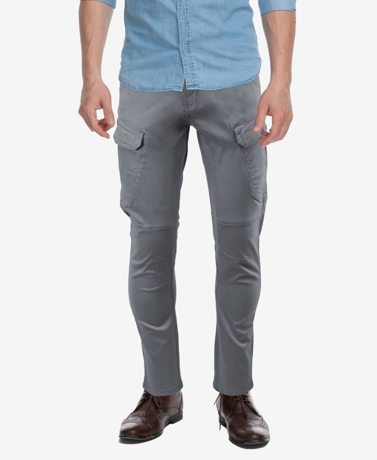 Click here for Mens Stretch Twill Cargo Pants - Grey prices
