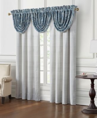 CLOSEOUT! Waterford Amarah Waterfall Valance, Set of 3 - Macy's