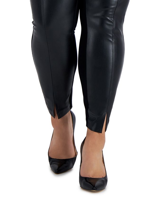 Bar Iii Plus Size Pleather Front Leggings Created For Macys And Reviews