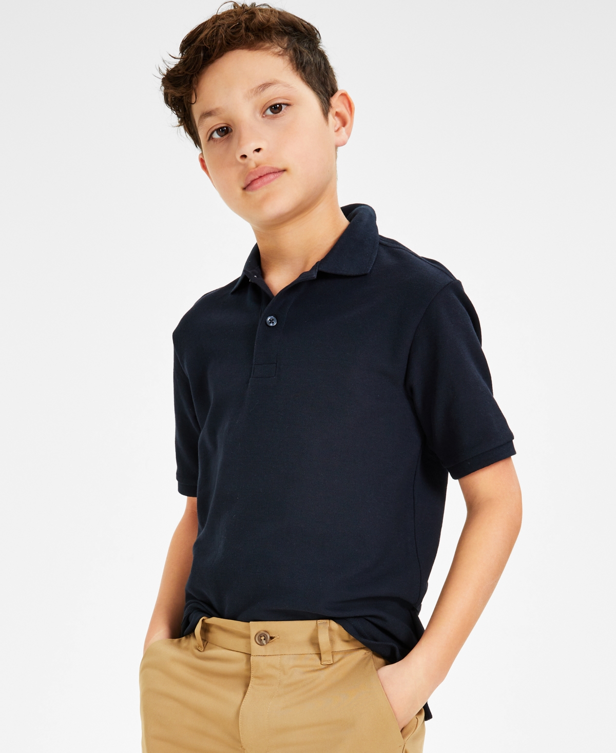 Click here for Nautica Big Boys Uniform Stretch Double Pique Polo... prices