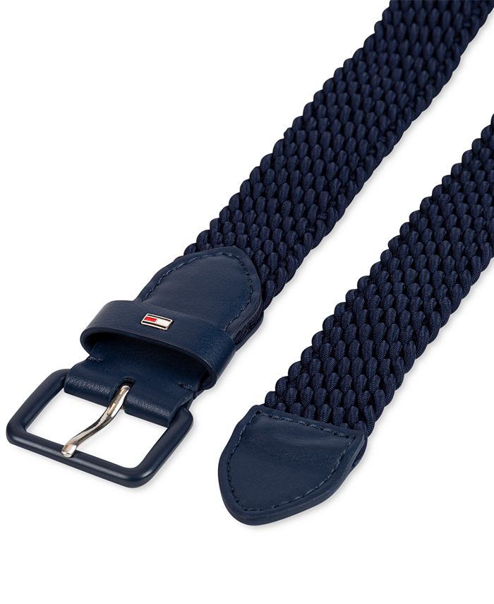 Tommy Hilfiger Men's Tonal Braided Harness Buckle Belt - Macy's