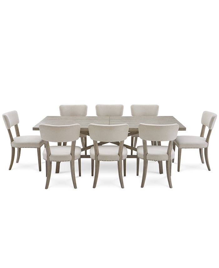 Bernhardt Albion 9-pc. Dining Set (Rectangular Table, 6 Side Chairs ...