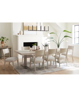 Solaria 9pc Dining Set (Rectangular Table & 8 Side Chairs) - Macy's