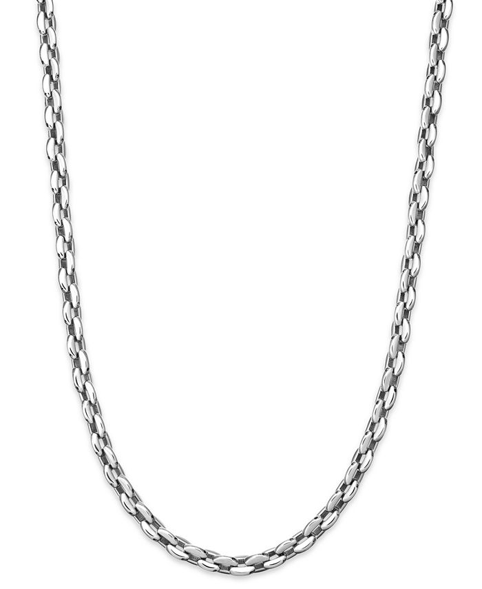 Sutton by Rhona Sutton Men's Stainless Steel Razor Chain Necklace ...