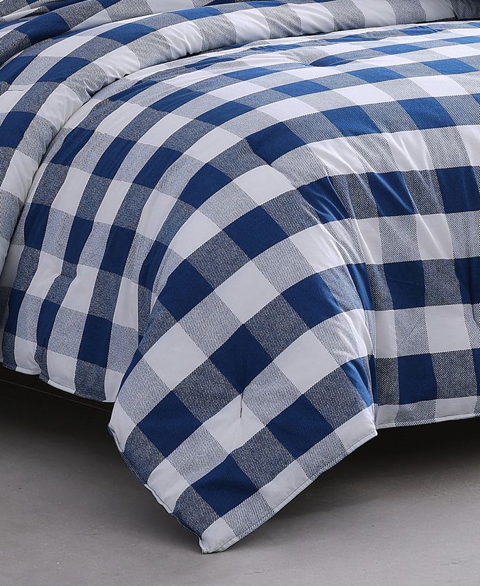 Wrangler CLOSEOUT! Bison Plaid 3 piece Comforter Set, Full/Queen - Macy's