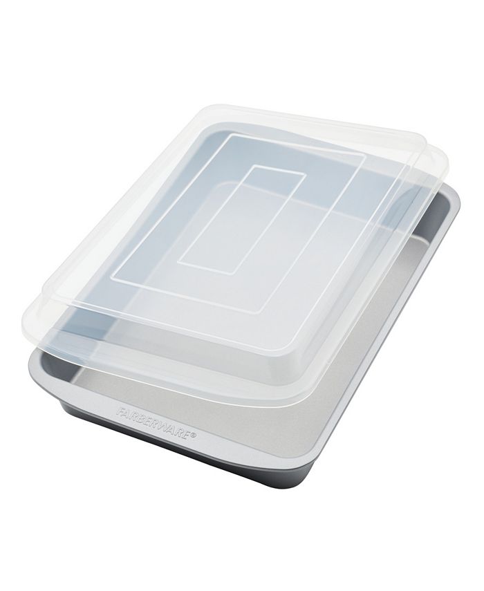 Farberware GoldenBake Bakeware Nonstick Rectangular Cake Pan with Lid ...